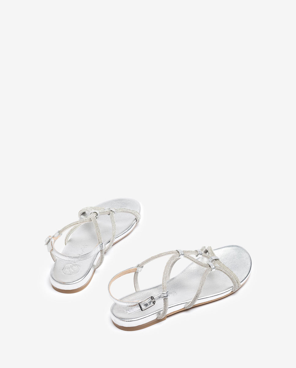 Unisa Copper Gladiator Silver Sandal – Oona's